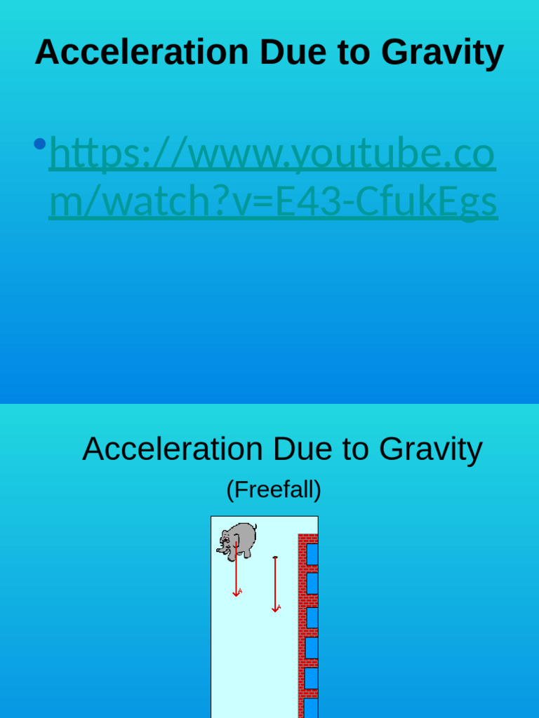 Freefall (Acceleration Due To Gravity) | PDF