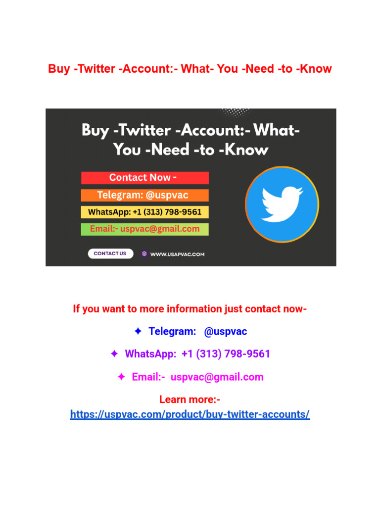 Buy Twitter Account - What You Need To Know | PDF | Brand