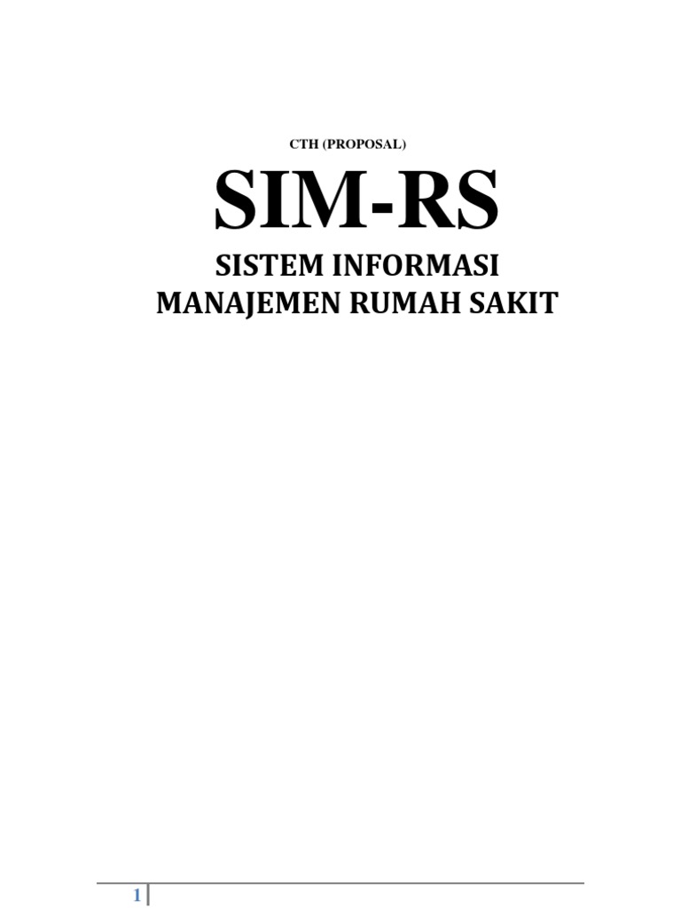 Contoh Proposal Simrs | PDF
