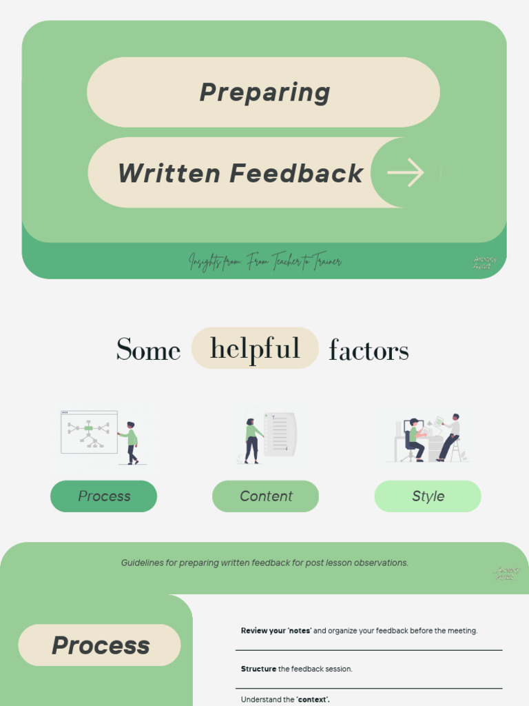 Written Feedback For Post Lesson Observations | PDF | Teachers ...