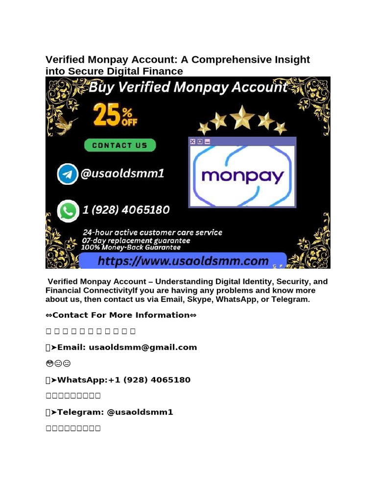 How to UseVerified Monpay Account in 6 Steps | PDF | Computer Security ...