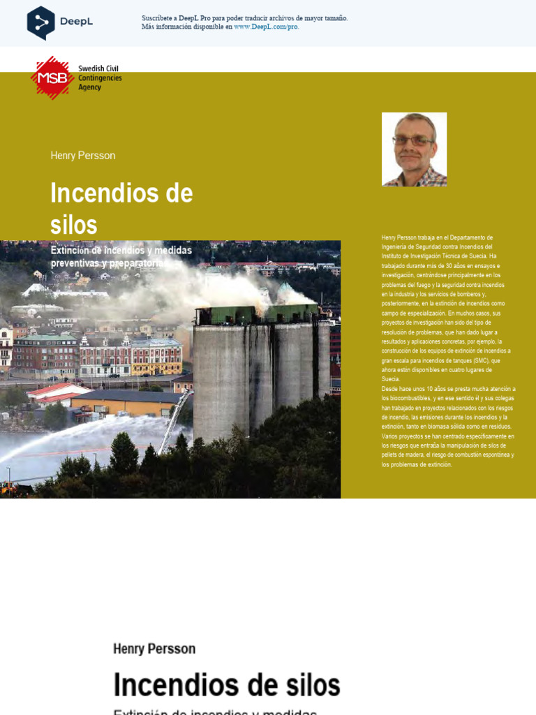 Silo Fires - Fire Extinguishing and Preventive and Preparatory Measures ...