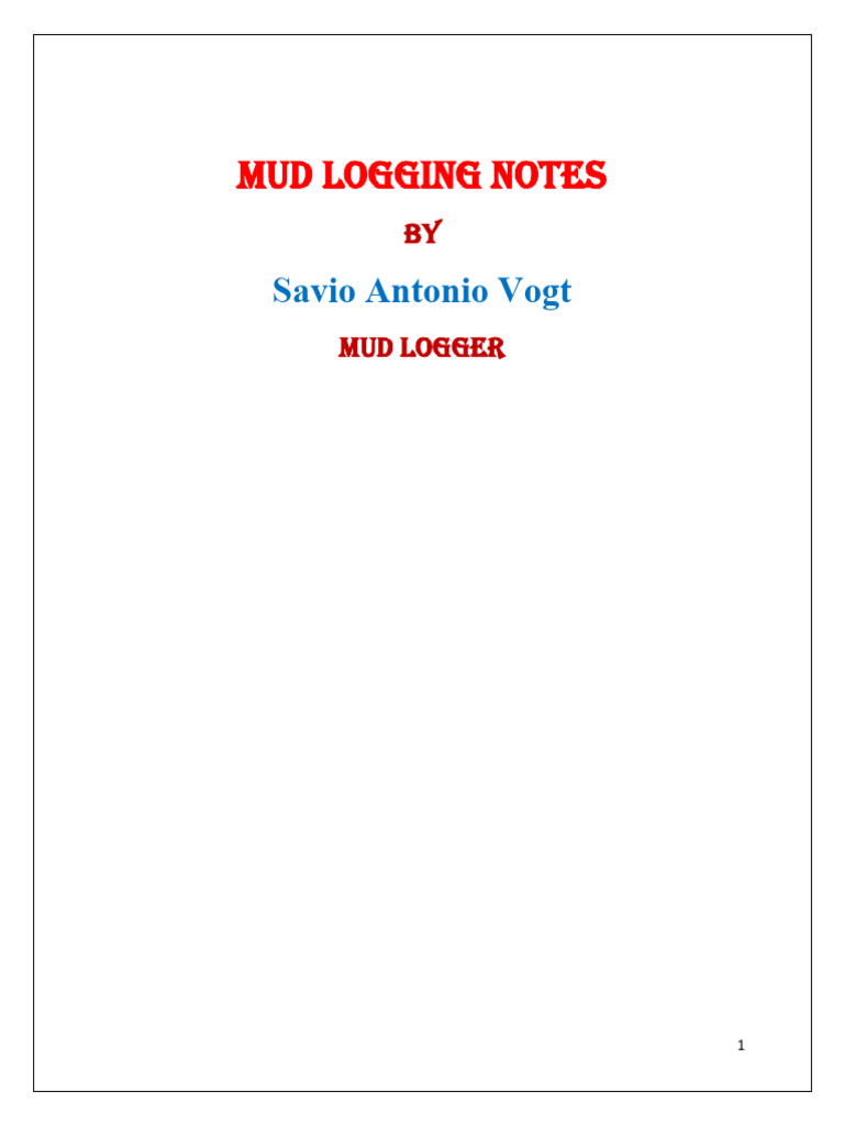 Mud Logger Field Notes 1761769670 | PDF | Rheology | Shear Stress