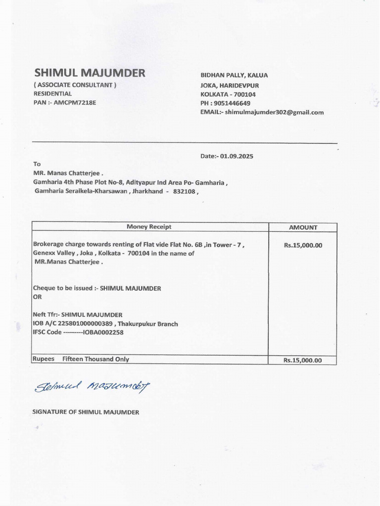 Tower 7, Flat 6B, Brokerage Bill | PDF