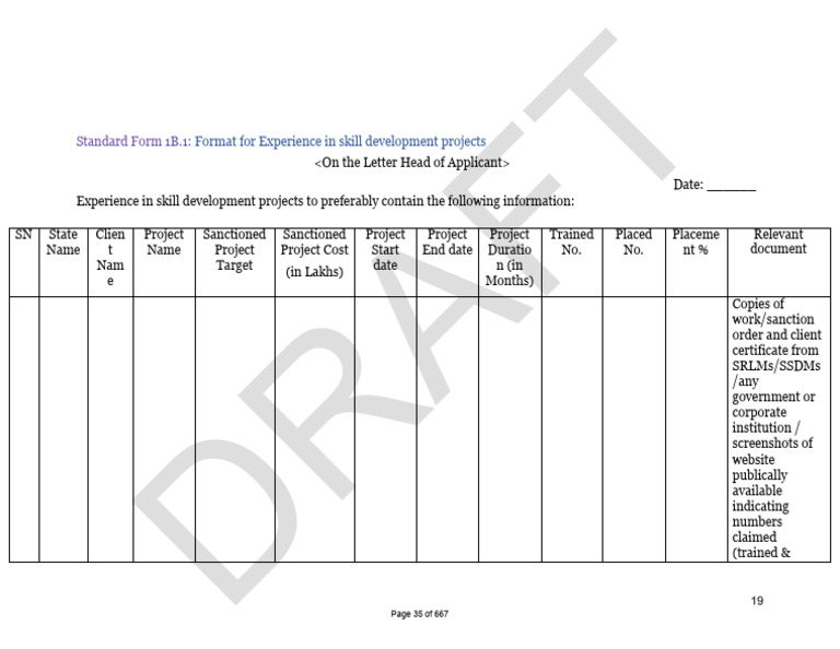 Draft - SOP Form 1B.1 | PDF