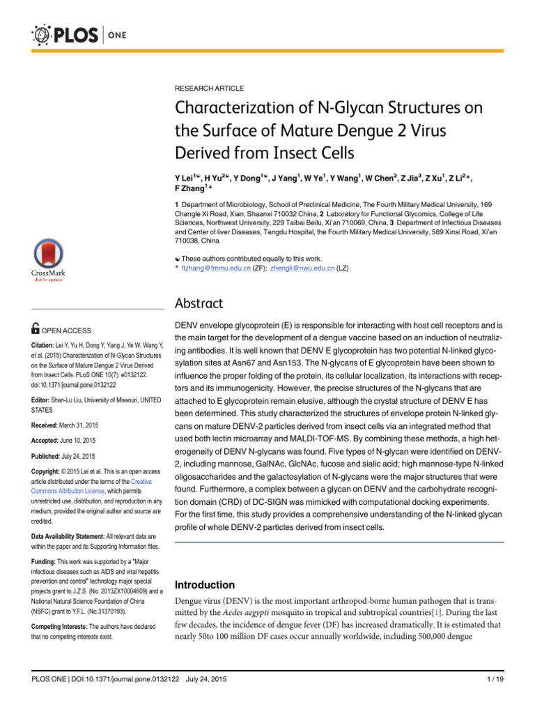 Characterization of N-Glycan Structures On | PDF | Biochemistry | Chemistry