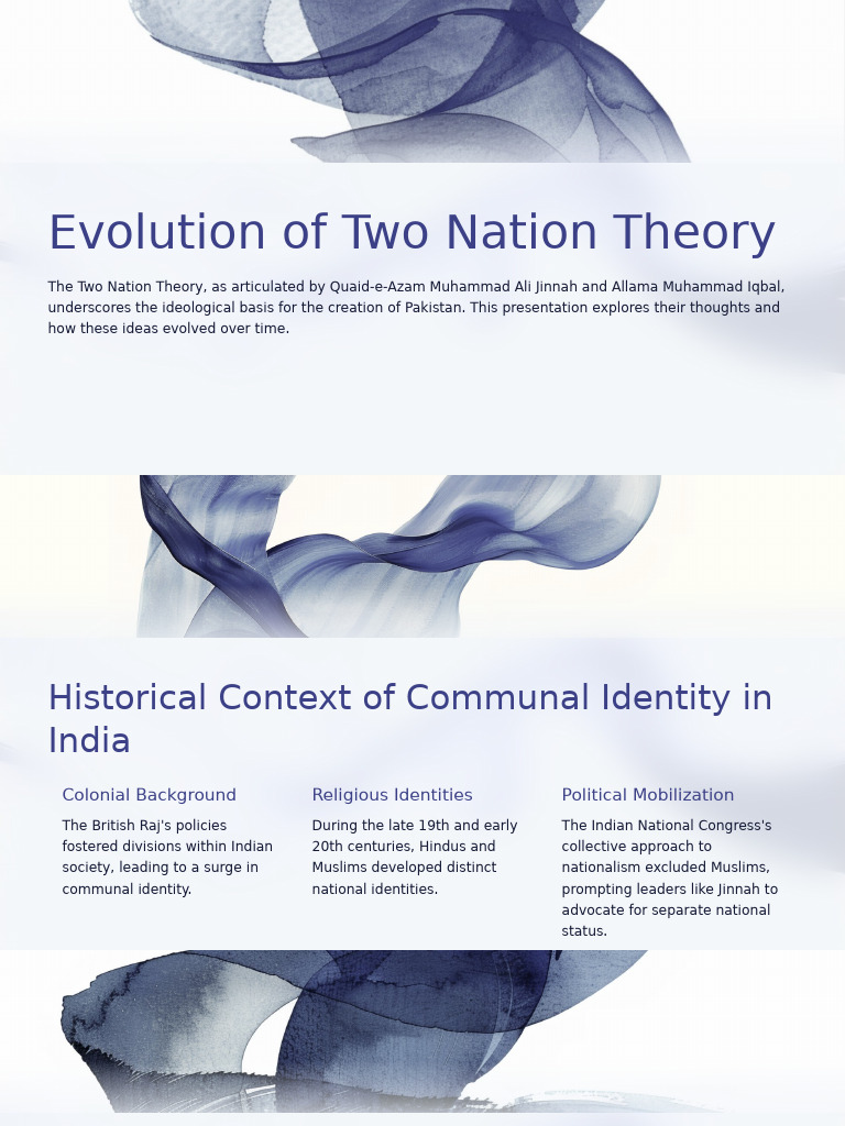 Evolution of Two Nation Theory | PDF | Two Nation Theory | Muhammad Ali ...