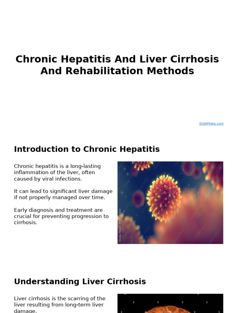 Chronic Hepatitis and Liver Cirrhosis and Rehabilitation Methods | PDF ...