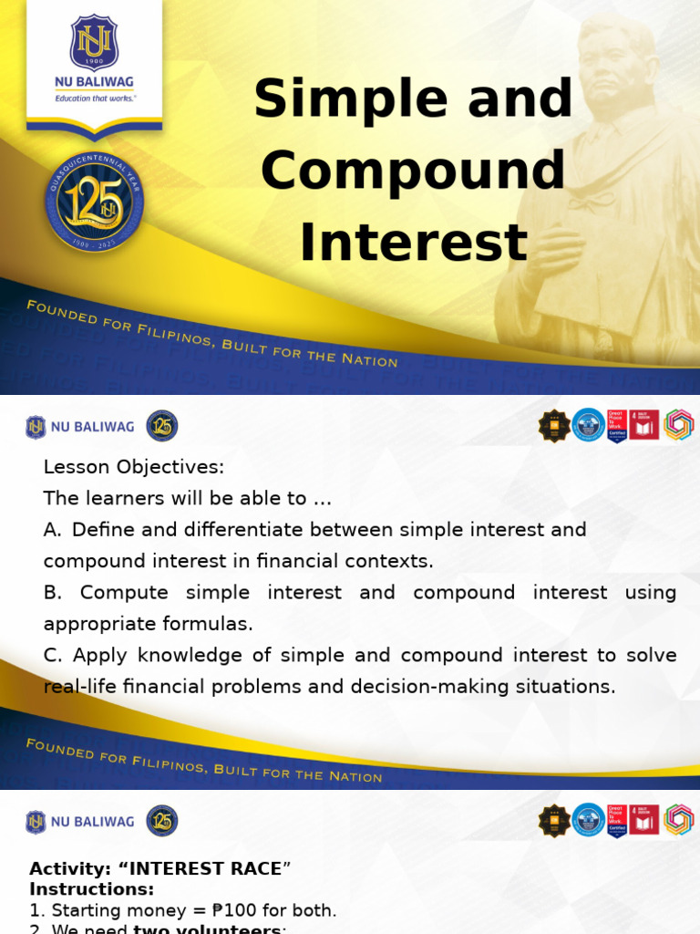 Simple vs. Compound Interest Explained | PDF | Interest | Compound Interest