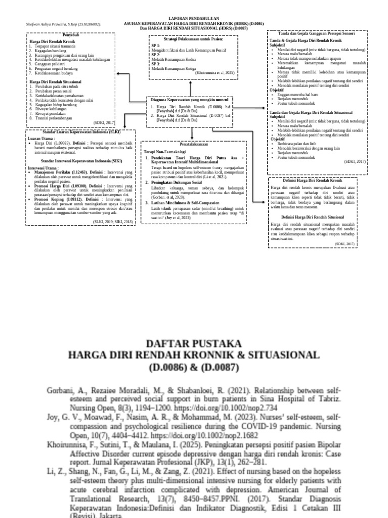 LP Harga Diri Rendah Kronik (HDRK) | PDF