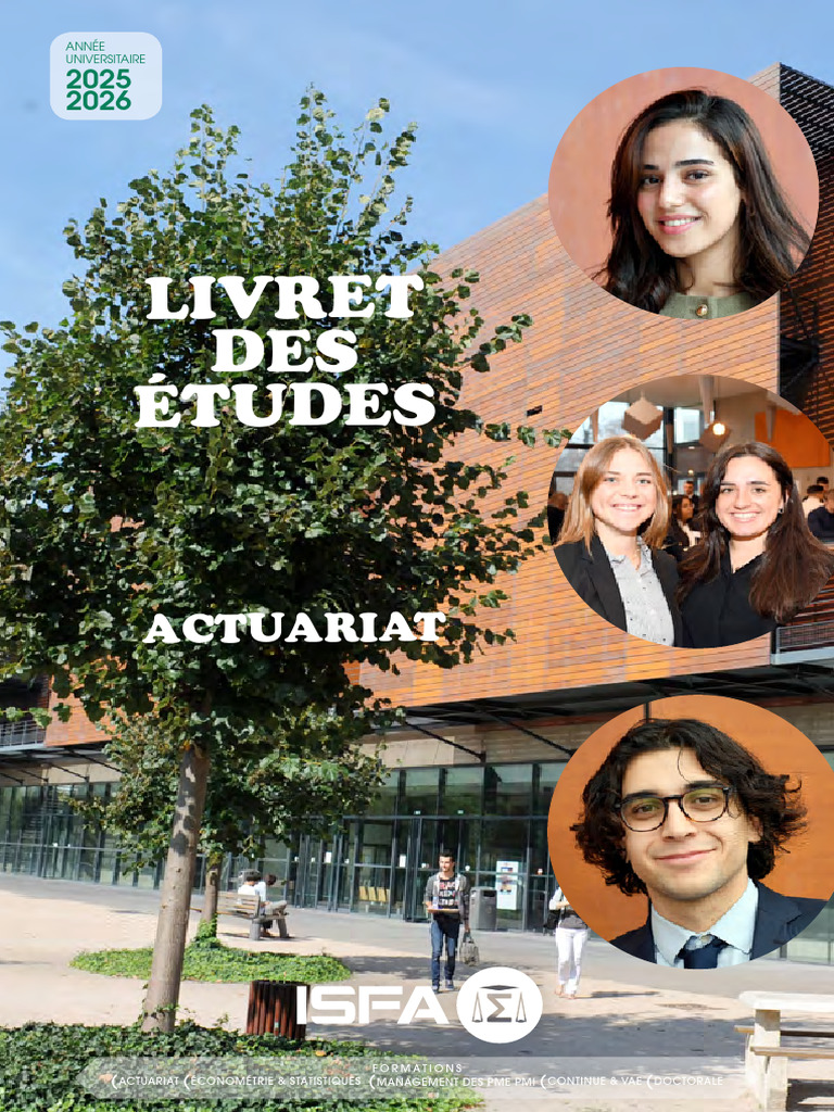 Livret des études ISFA 2025/2026 | PDF | Actuaire | Risque