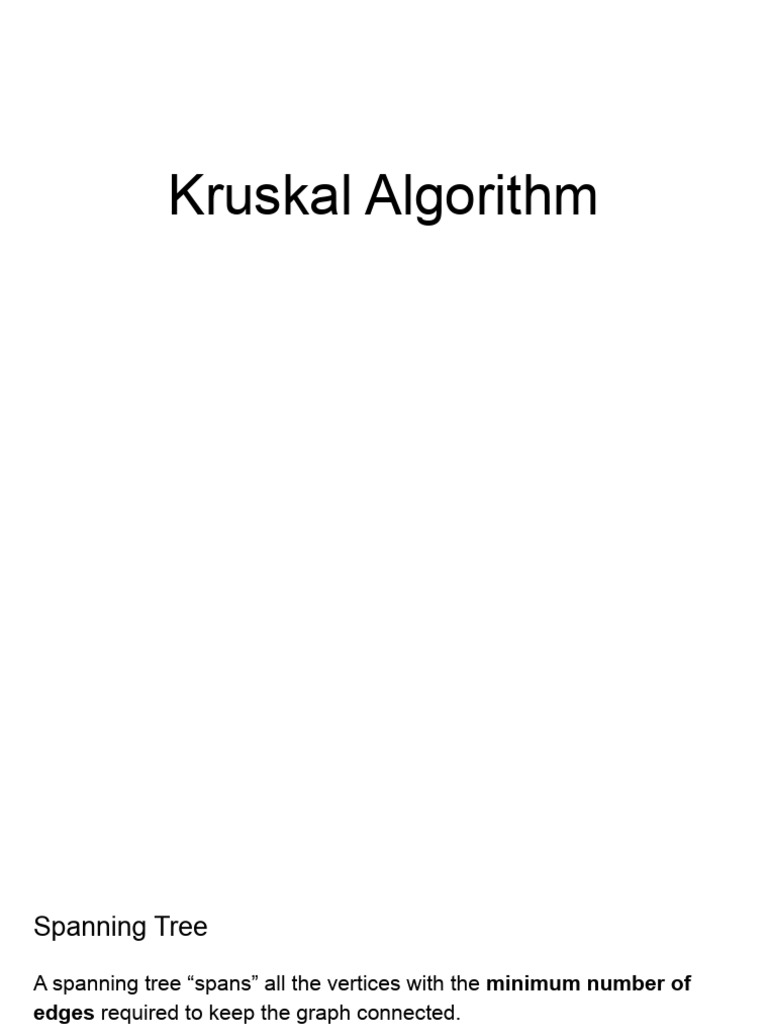 Kruskal Algorithm | PDF