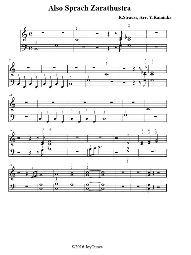 Zarathustra Sheet Music | PDF
