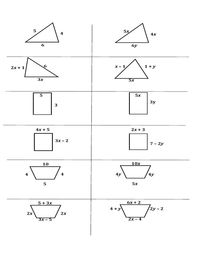 Perimeter Add Up All The Side Lengths Simplify Combining Like Terms 1 ...
