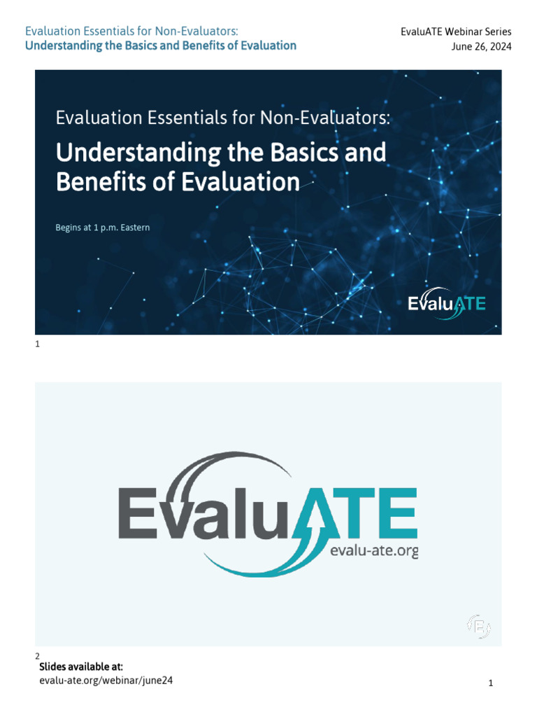 Understanding The Basics and Benefits of Evaluation: Evaluation ...