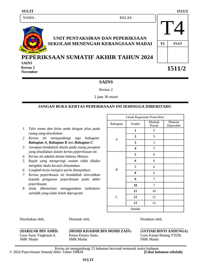 K2 PSAT Form 4 (2024) | PDF