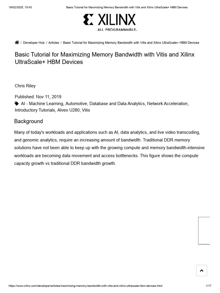 Basic Tutorial for Maximizing Memory Bandwidth With Vitis and Xilinx ...