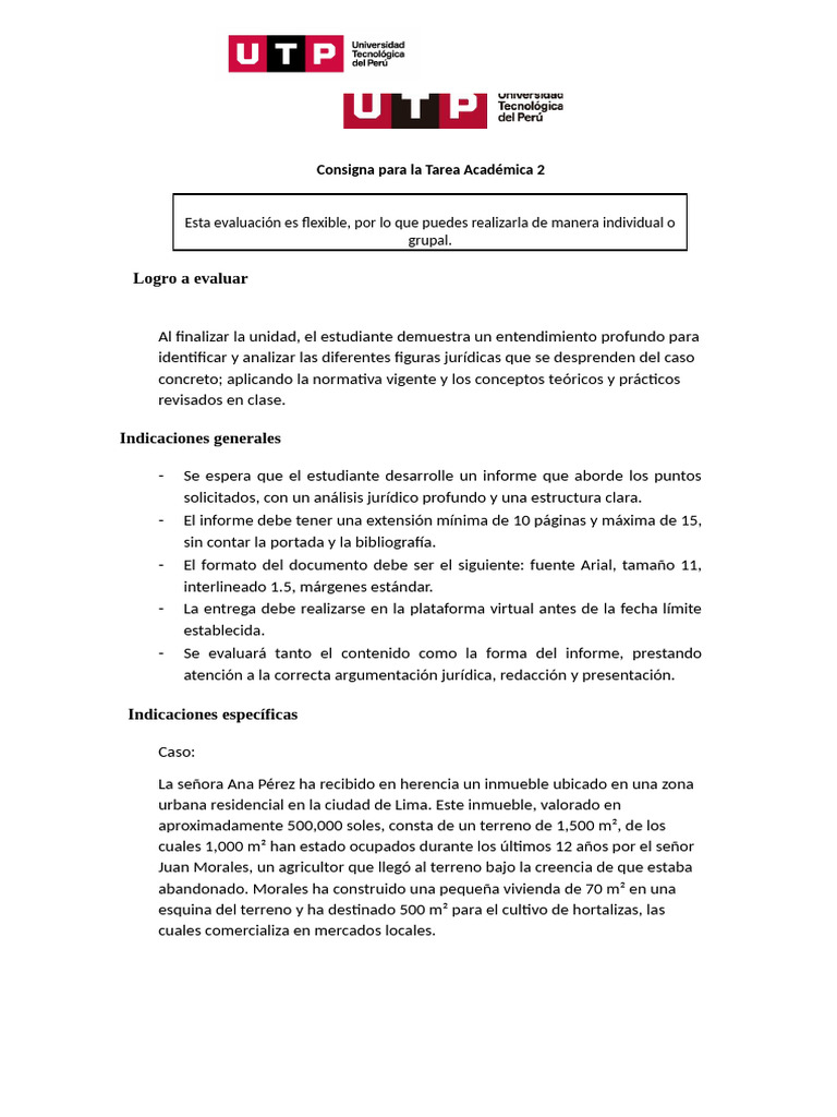 ? (AC–S13) Semana 13 - Tarea Académica 2 - Derecho Reales | PDF
