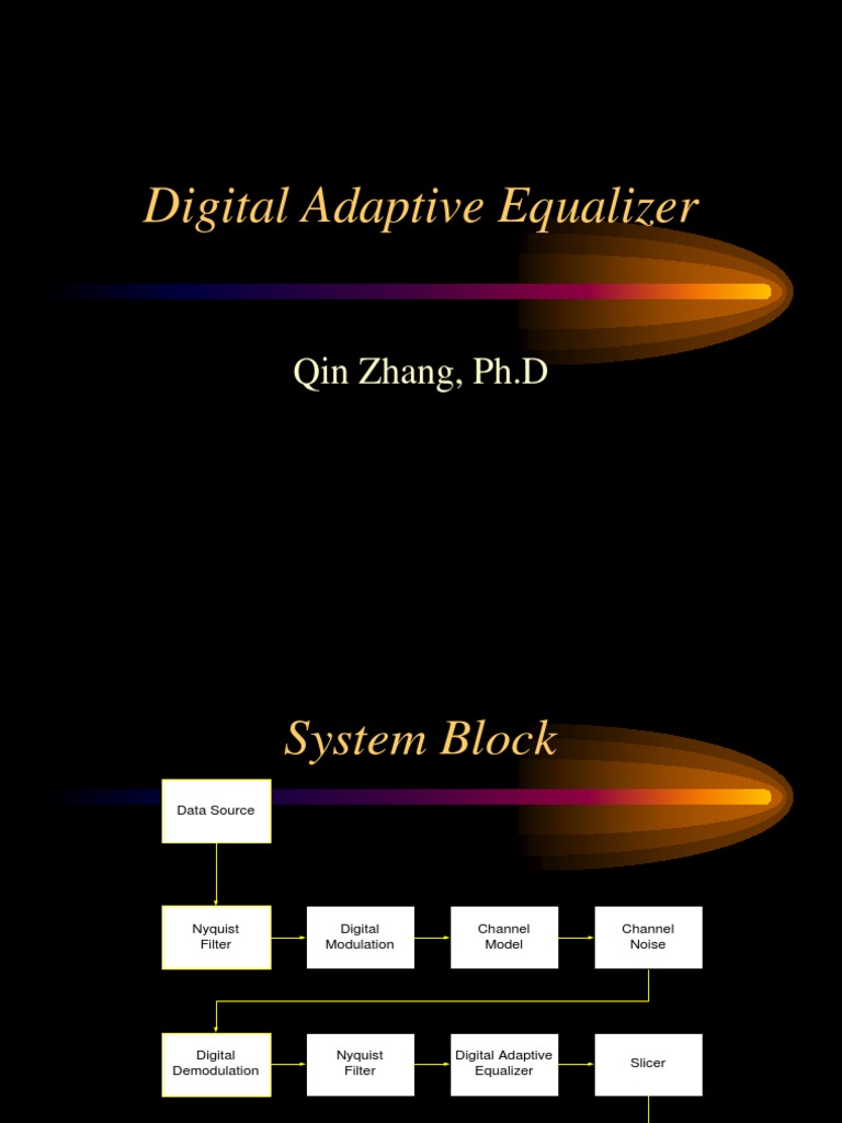 Digital Adaptive Equalizer: Qin Zhang, PH.D | PDF