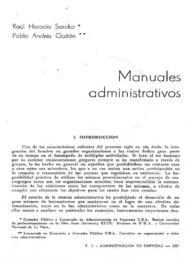 Manuales Administrativos: Ventajas y Tipos | PDF