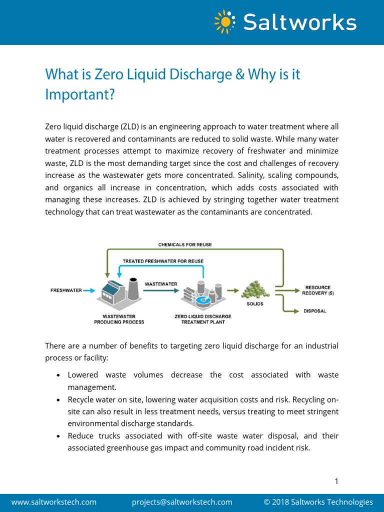 Understanding Zero Liquid Discharge Benefits | PDF | Waste | Waste ...