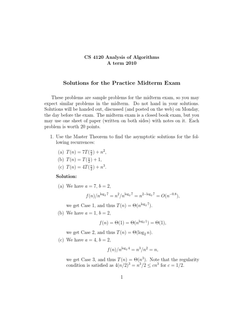 S Midsol | PDF | Time Complexity | Computer Science