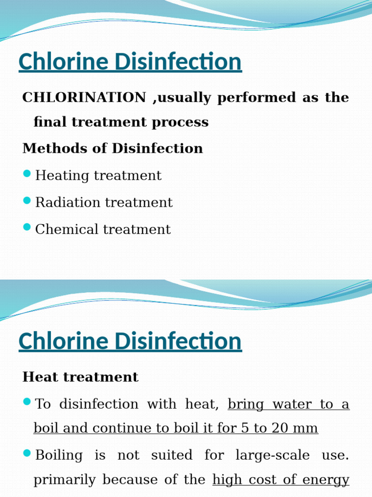 Chlorine Disinfection | PDF | Water Purification | Chlorine