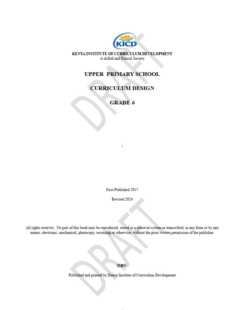 Grade 6 English Language Cbc-Curriculum-Design | PDF | Learning ...