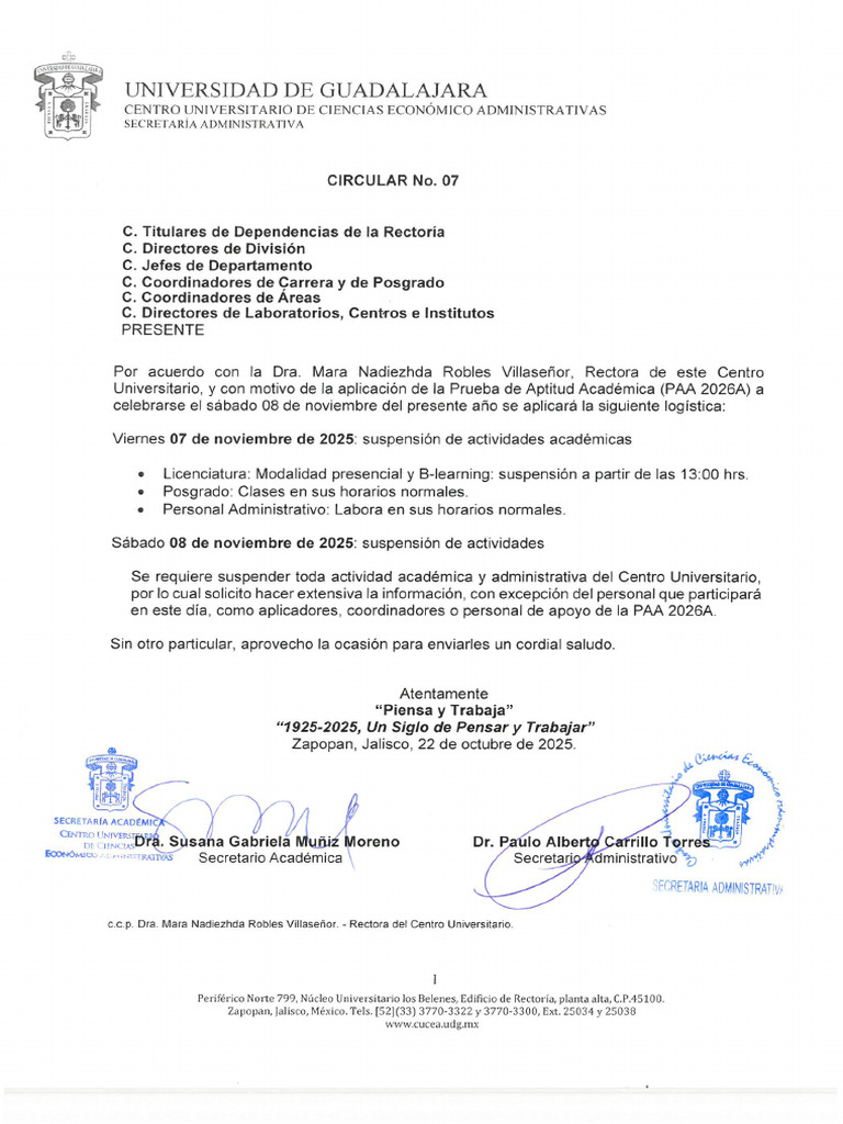 Circular 07_PAA 2026A | PDF