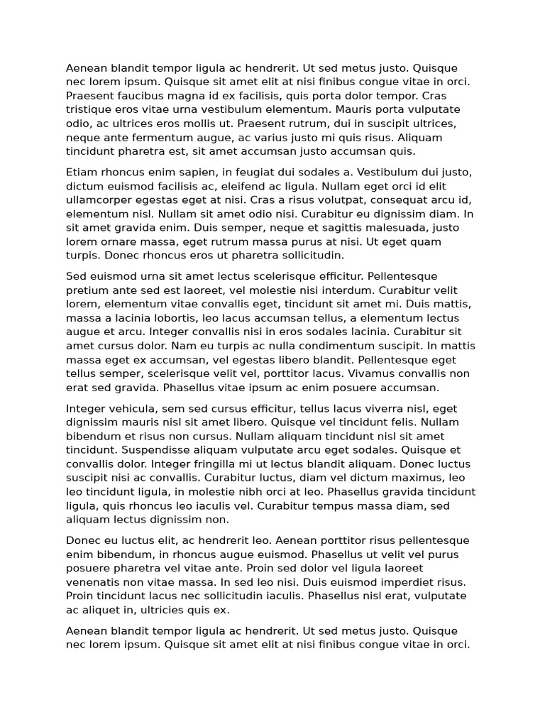 Aenean Blandit Tempor Ligula Ac Hendrerit | PDF