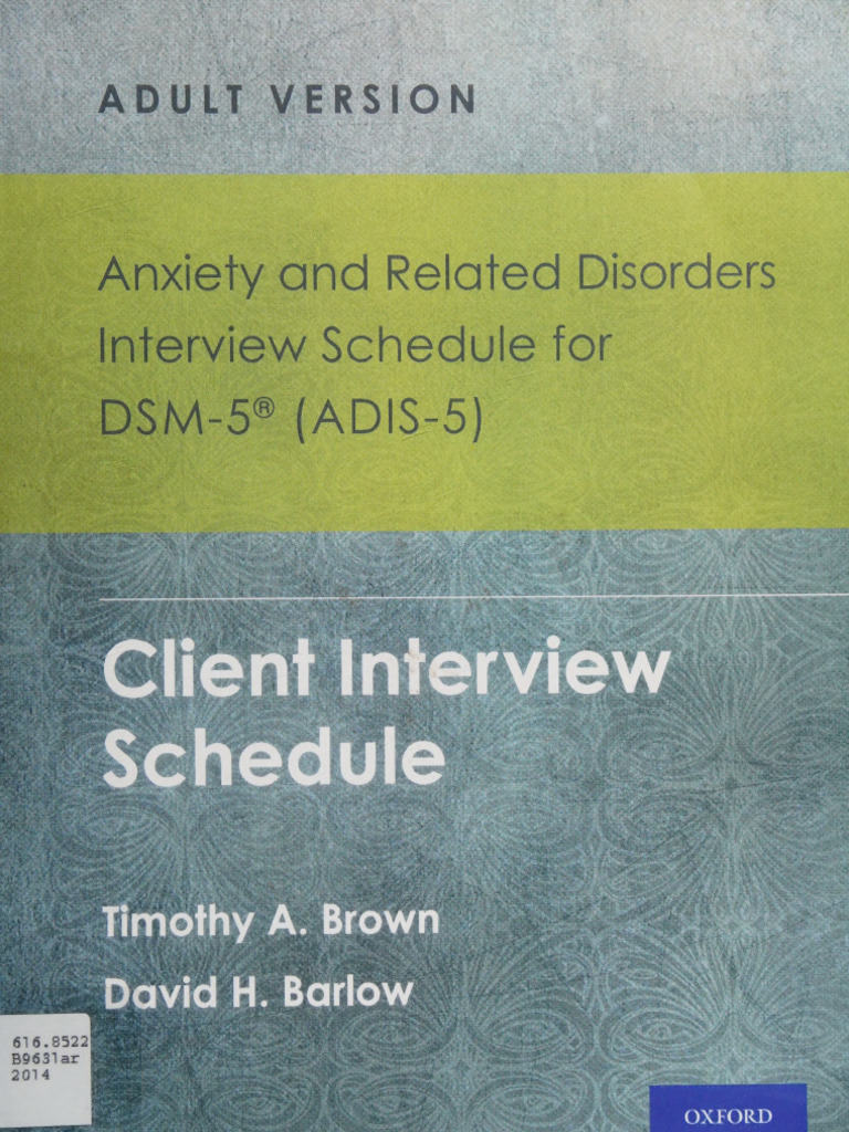 DSM-5 Anxiety Disorders Interview Guide | PDF | Panic Attack | Anxiety