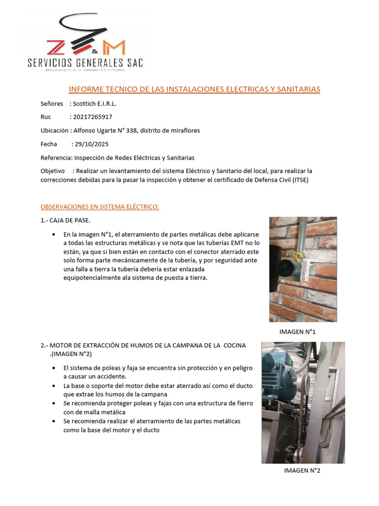 Scottich Restaurant I.T. Elect. y Sanit. 29.10.2025 | PDF | Ventilación ...