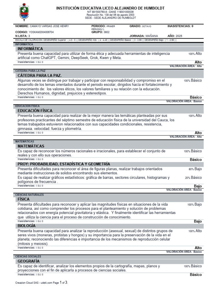 Camayo Vargas Jose Henry | PDF | Reproducción