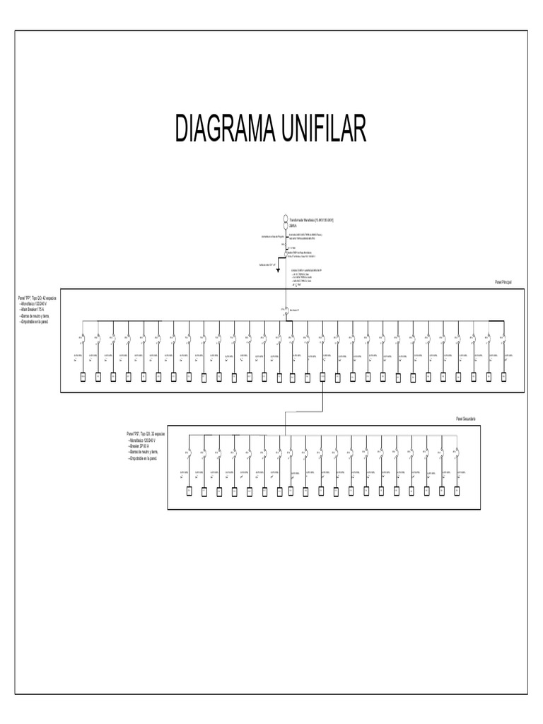 Diagrama Unifilar - Grupo 2-D2 | PDF | Electricidad | Energia electrica