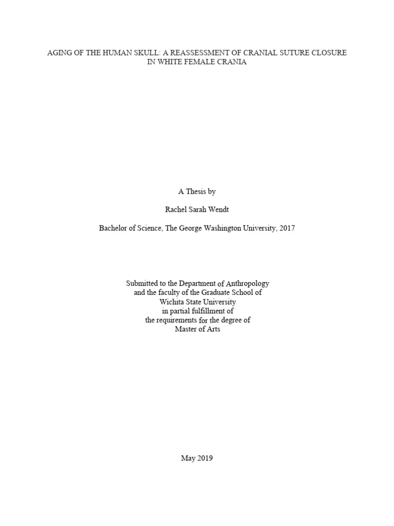 Aging of The Human Skull-A Reassessment of Cranial Suture Closure | PDF ...