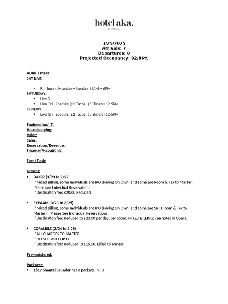 PM Shift Pass on 3.25.25 | PDF