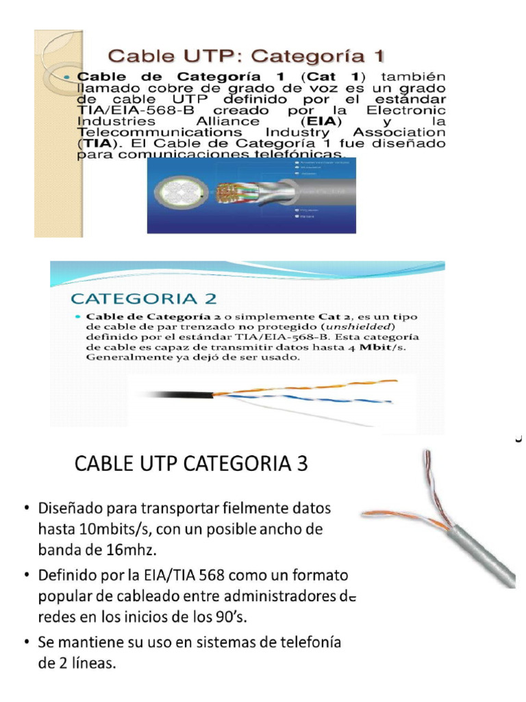 8 Categorias de Cable Utp | PDF