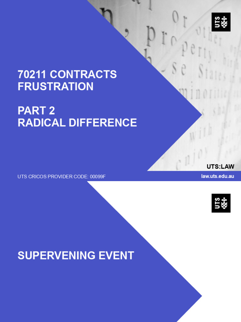 Impact of Radical Difference in Contracts | PDF | Private Law | Common Law
