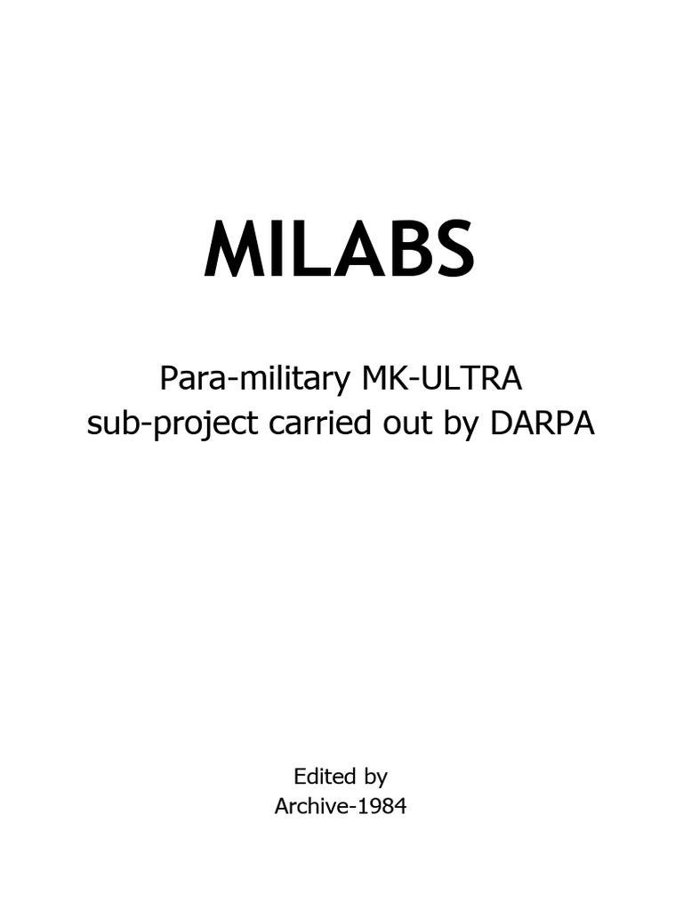 MILABS para Military MK ULTRA Sub Project | PDF