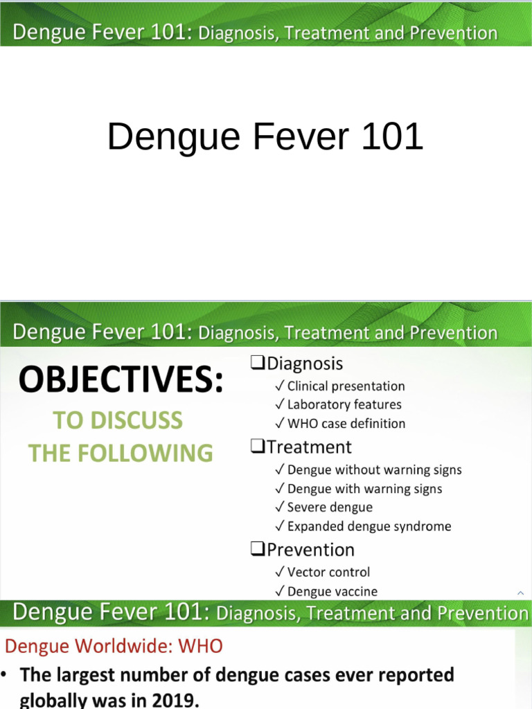 Dengue Fever 101 | PDF