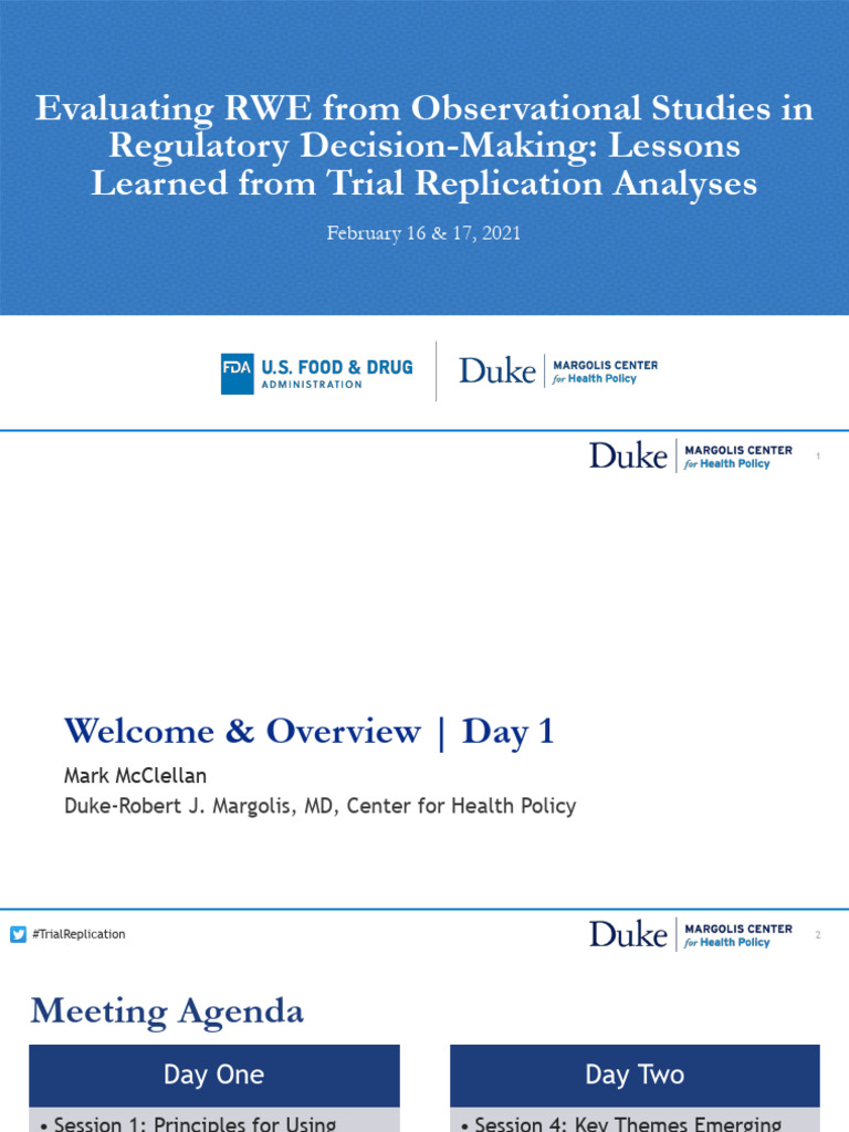 RWE Observational Studies Complete Slide Deck Day 1 and 2 | PDF ...