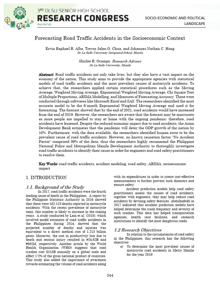 Forecasting Road Traffic Accidents | PDF | Autoregressive Integrated ...