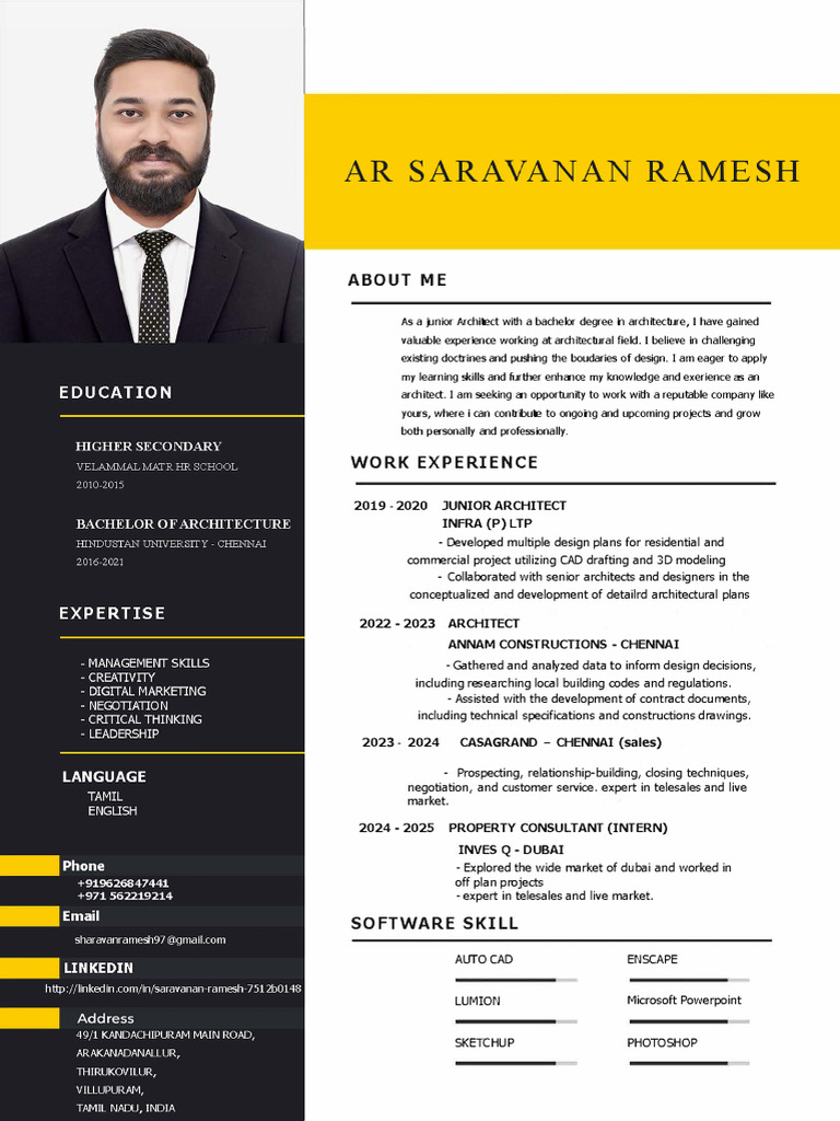 Saravanan Ramesh CV 2 | PDF