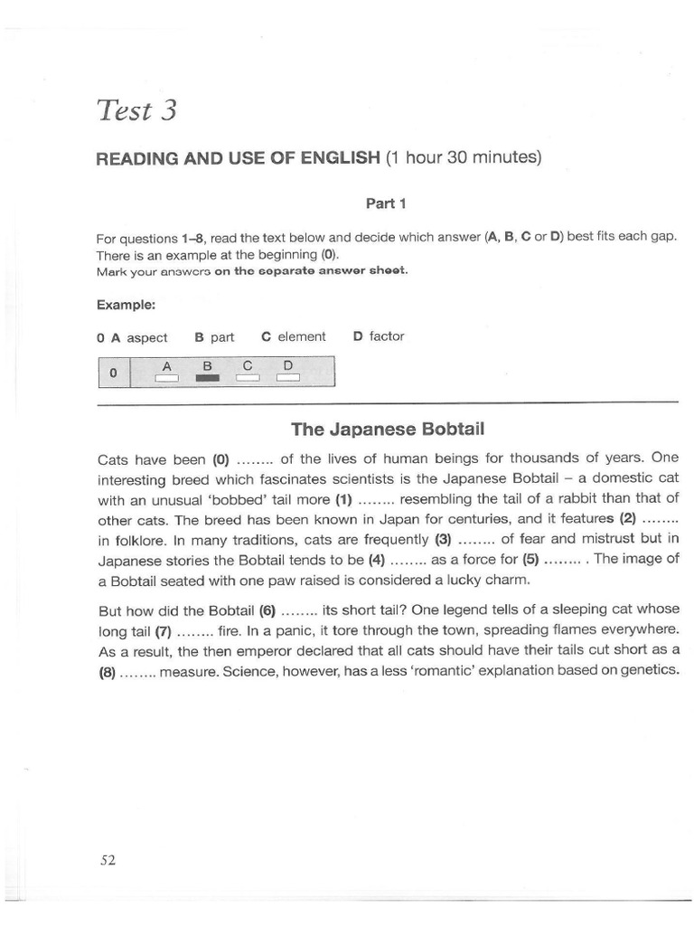 CAE Book1 Test3 | PDF