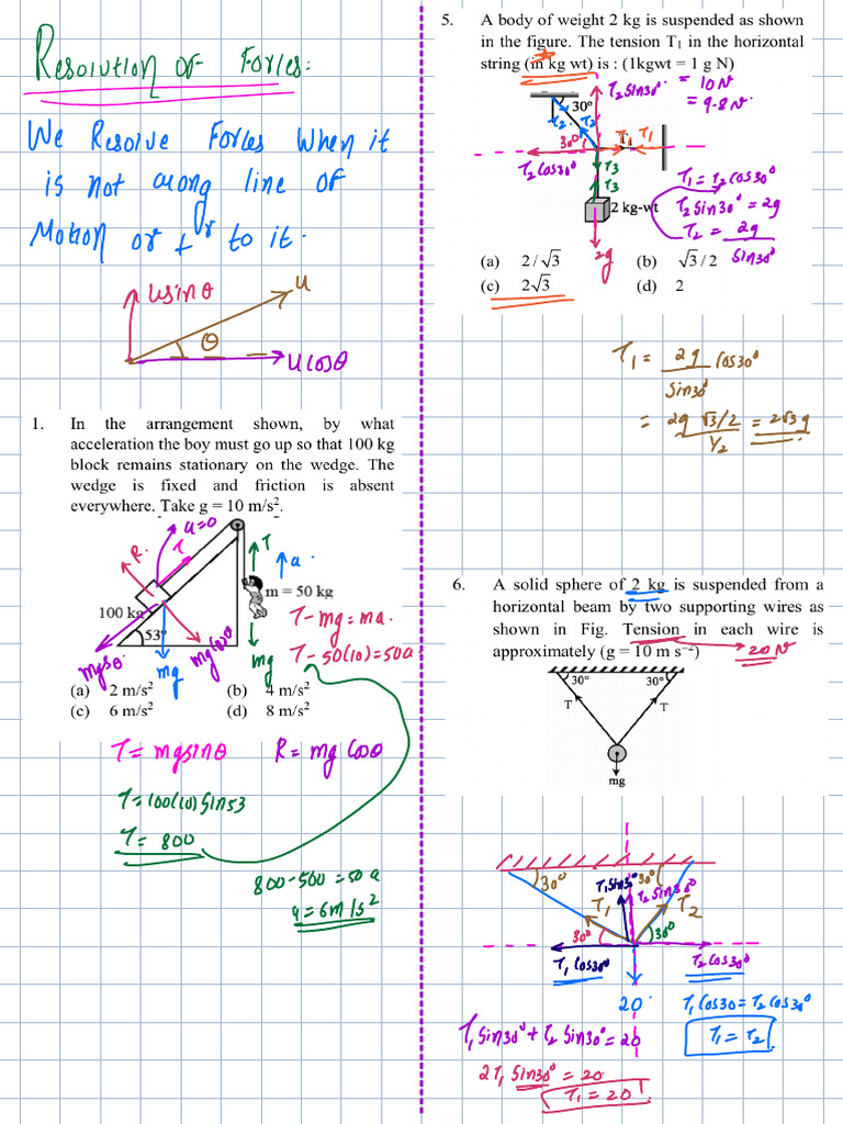 Screenshot 2025-09-20 at 10.37.37 PM | PDF | Tension (Physics) | Force