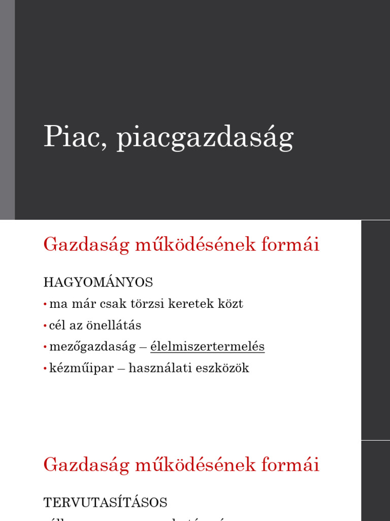 Piac-piacgazdaság | PDF