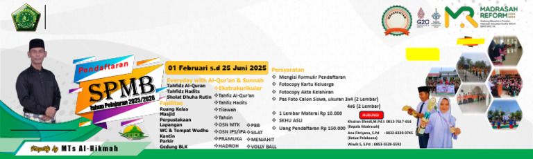 Desain Spanduk PPDB MTs Al-Hikmah | PDF
