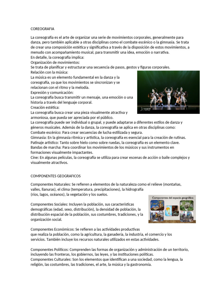 Coreografia, Tipos de Coreografia, Individual, Grupal | PDF | Bailes ...