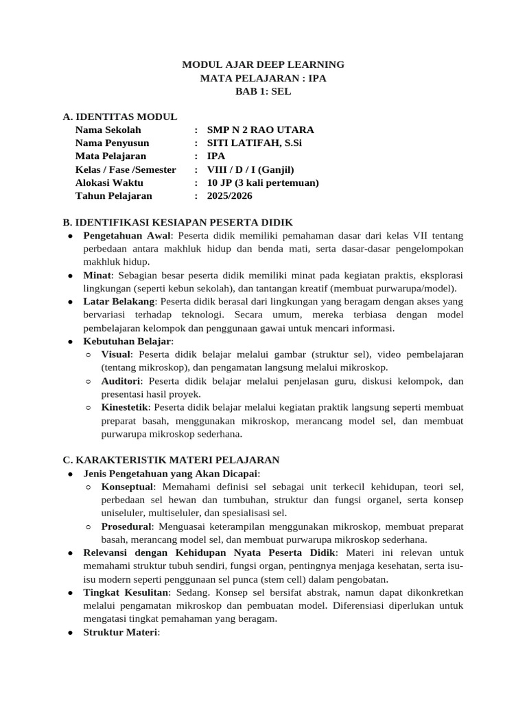 MODUL IPA BAB 1 | PDF
