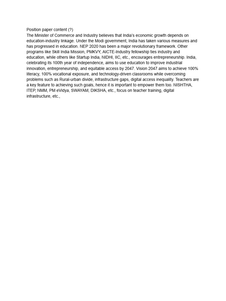 OCT - Position Paper | PDF